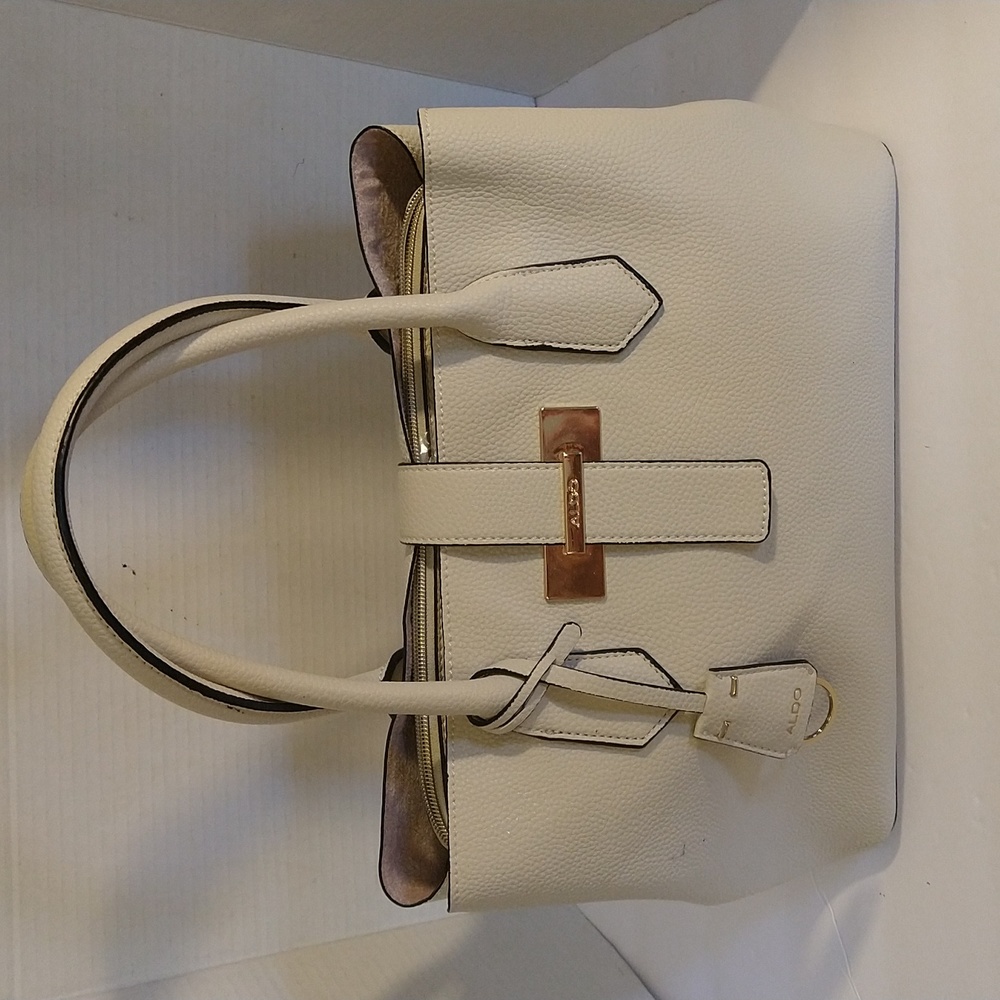 Vguc. Aldo Handbag. Ivory, Cream, And Color. - Gem